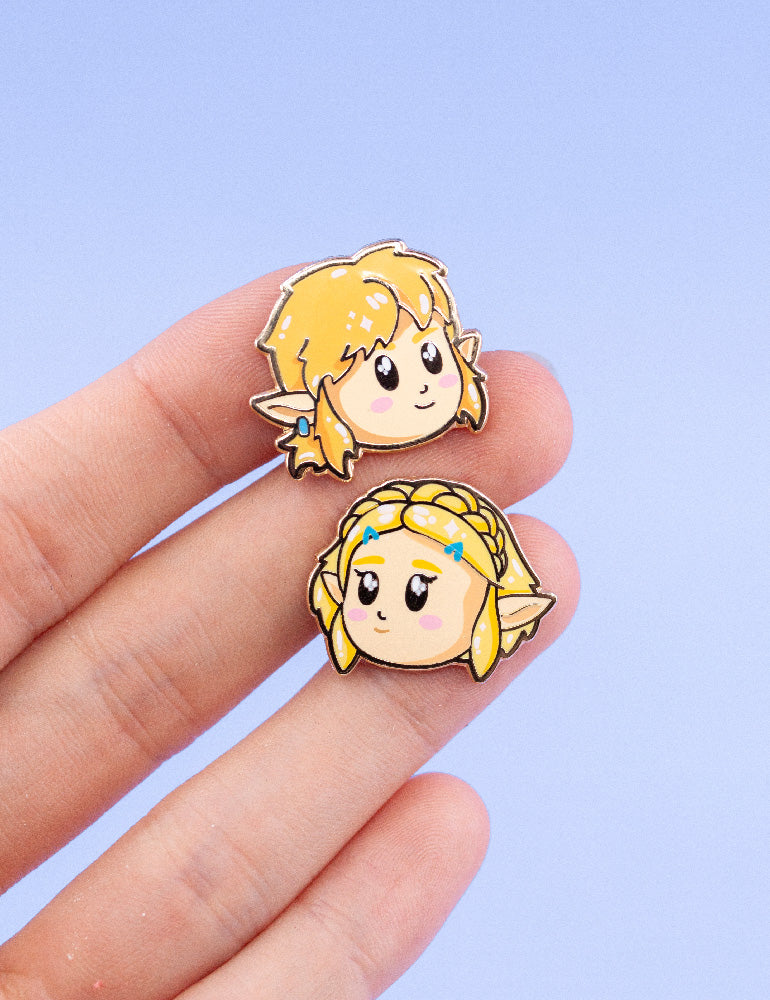 TotK Link & Zelda chibi enamel Pins – Joanna Behar